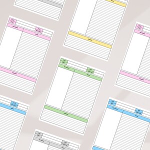 Cornell Notes Template | Instant Download | 5 Color Options | Digital ...