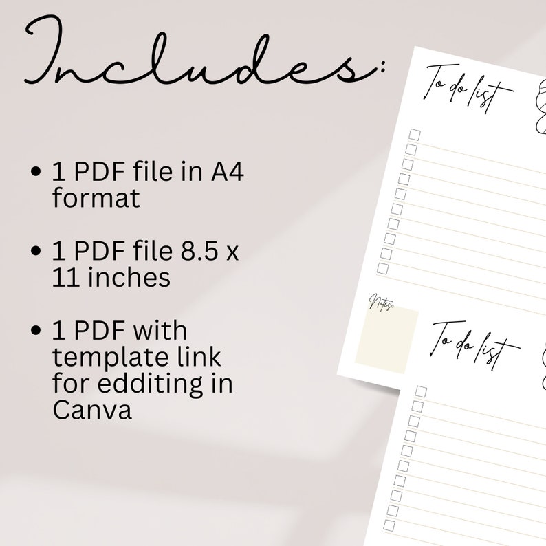 Editable To-do List Template Printable Daily to Do List - Etsy