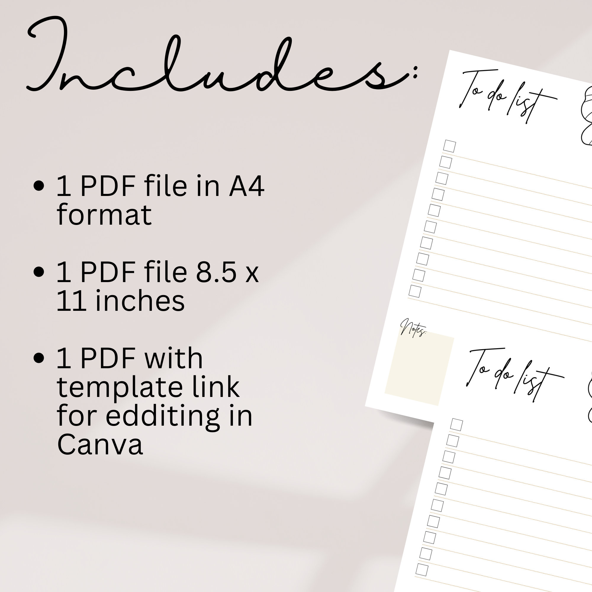 Editable To-do List Template Printable Daily to Do List Time Management ...
