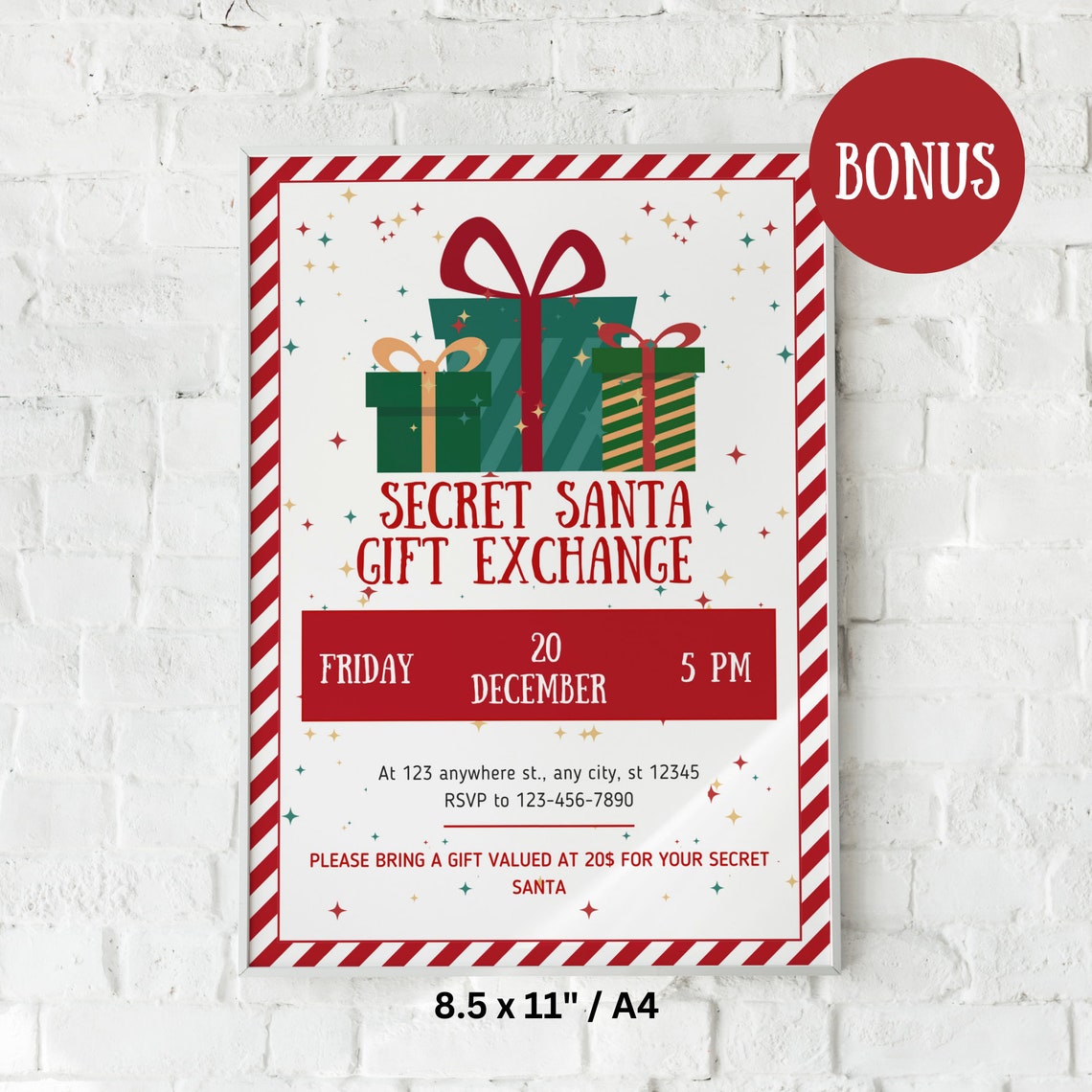 Secret Santa Questionnaire Bundle: Organize a Jolly Work Gift Exchange ...