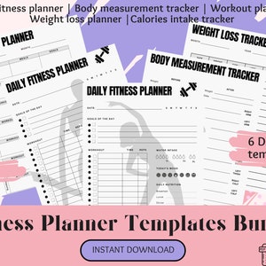 Complete Fitness Planner Bundle for Women and Men A4 - Etsy