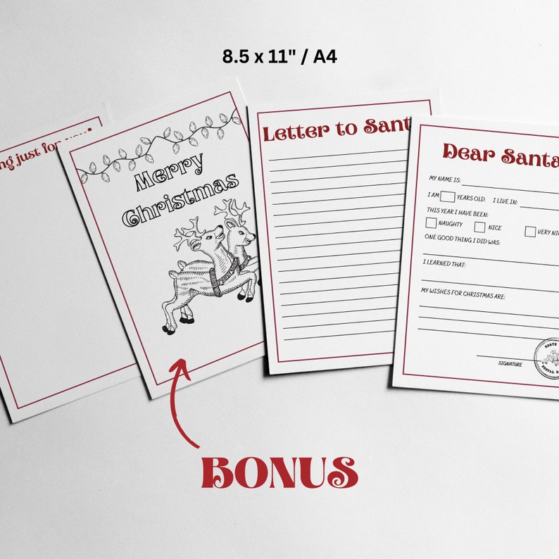Printable Letter to Santa and Activity Bundle - A Festive Treat for ...