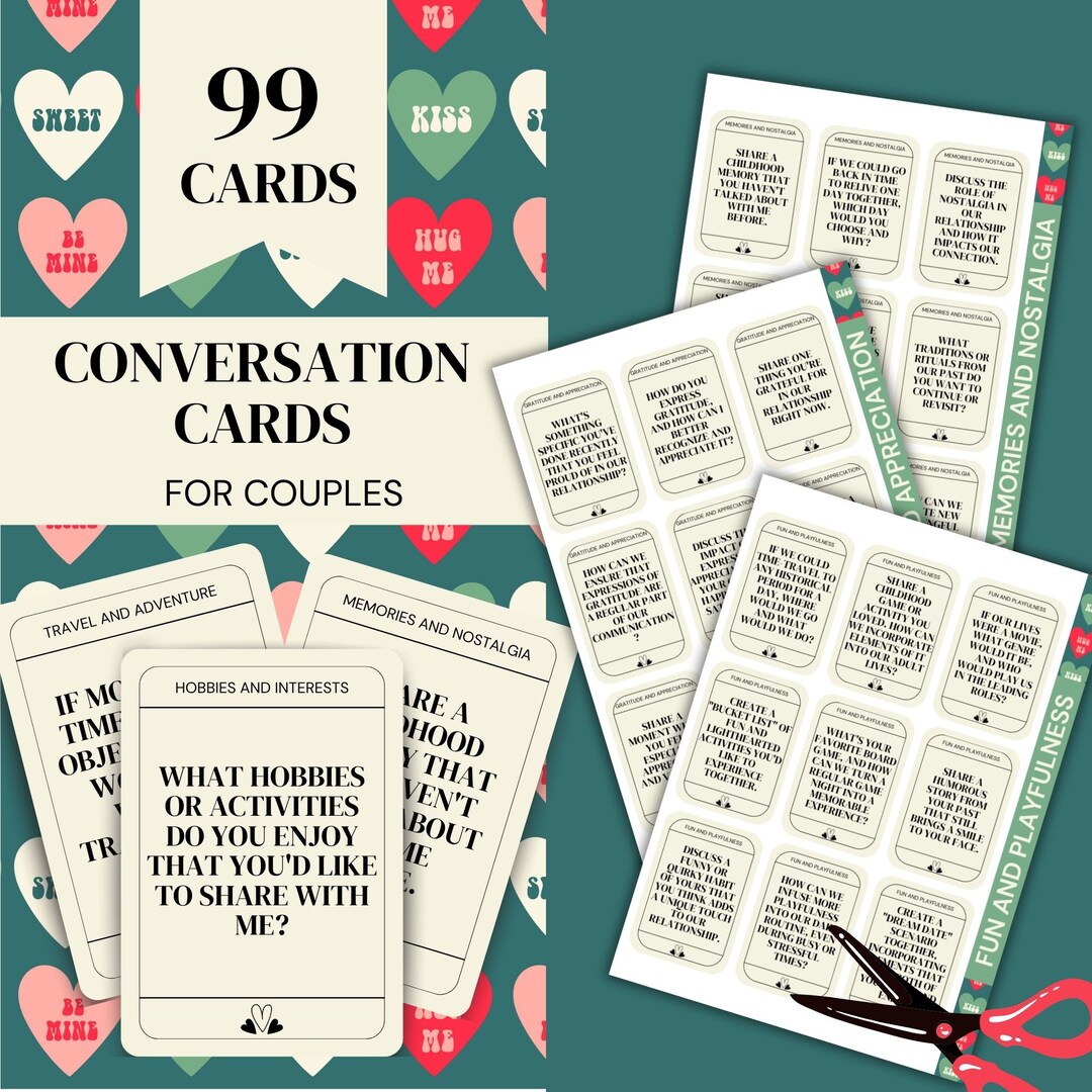 Couple Conversation Cards | Question Cards | Get to Know You Gаме ...