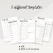 Printable Planner Templates Bundle 5 Designs Digital PDF Files Instant ...
