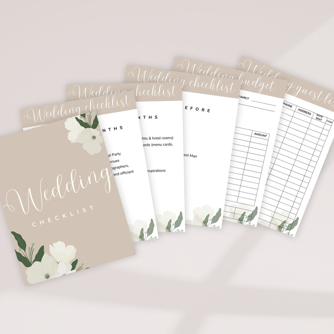 Printable Wedding Planning Checklist Wedding Checklist Customizable ...