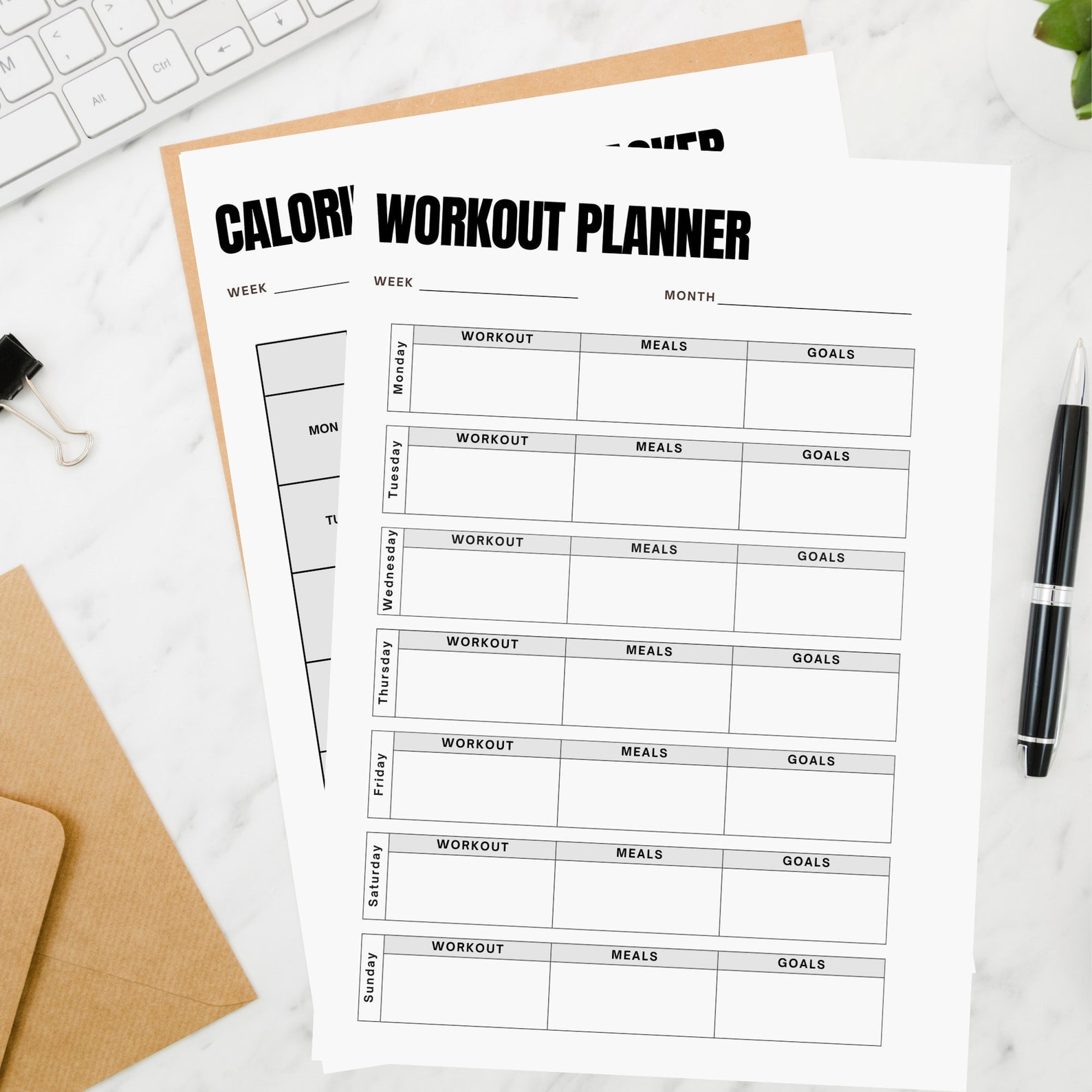 Complete Fitness Planner Bundle for Women and Men | Printable Fitness ...