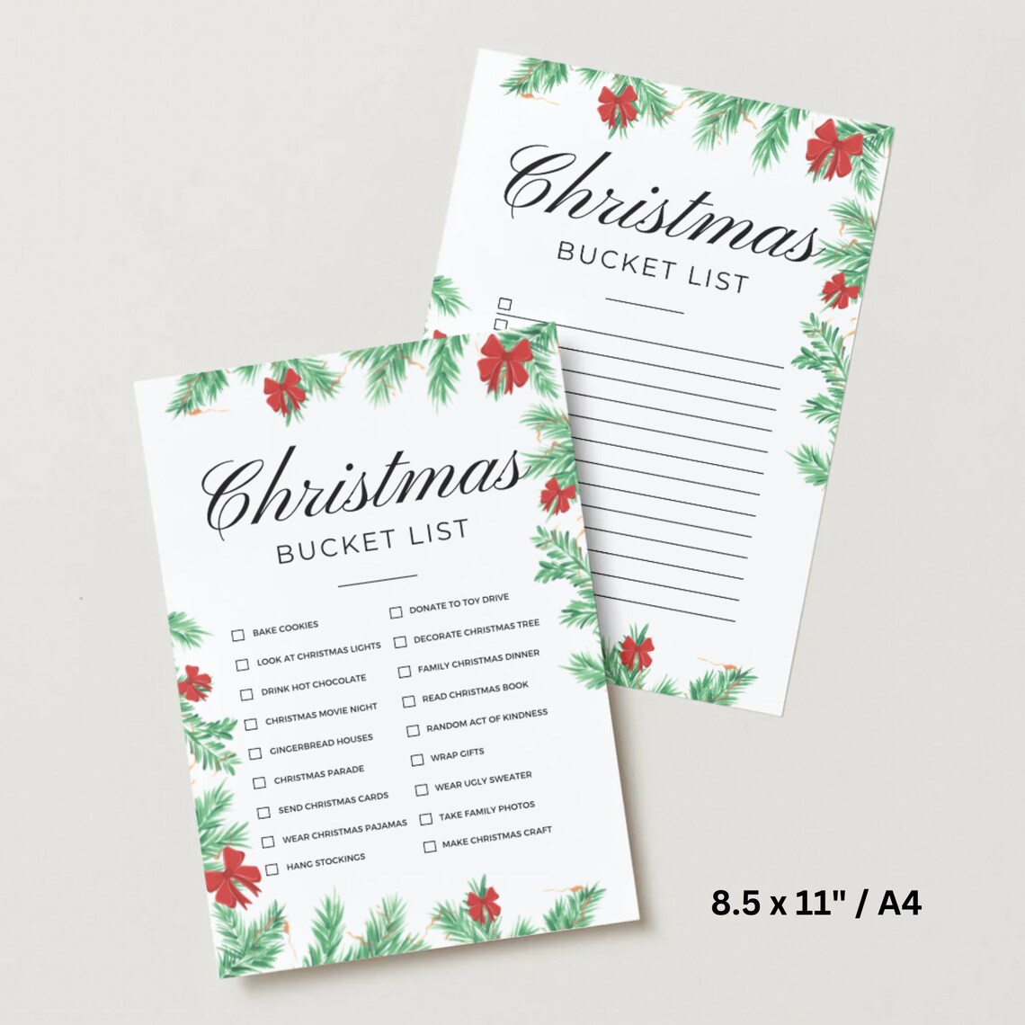 Christmas Bucket List: Festive Holiday Activities | Digital Download ...