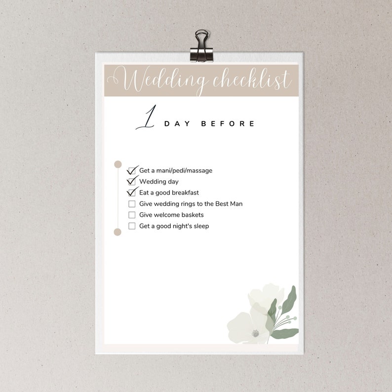 Printable Wedding Planning Checklist | Wedding Checklist | Customizable ...
