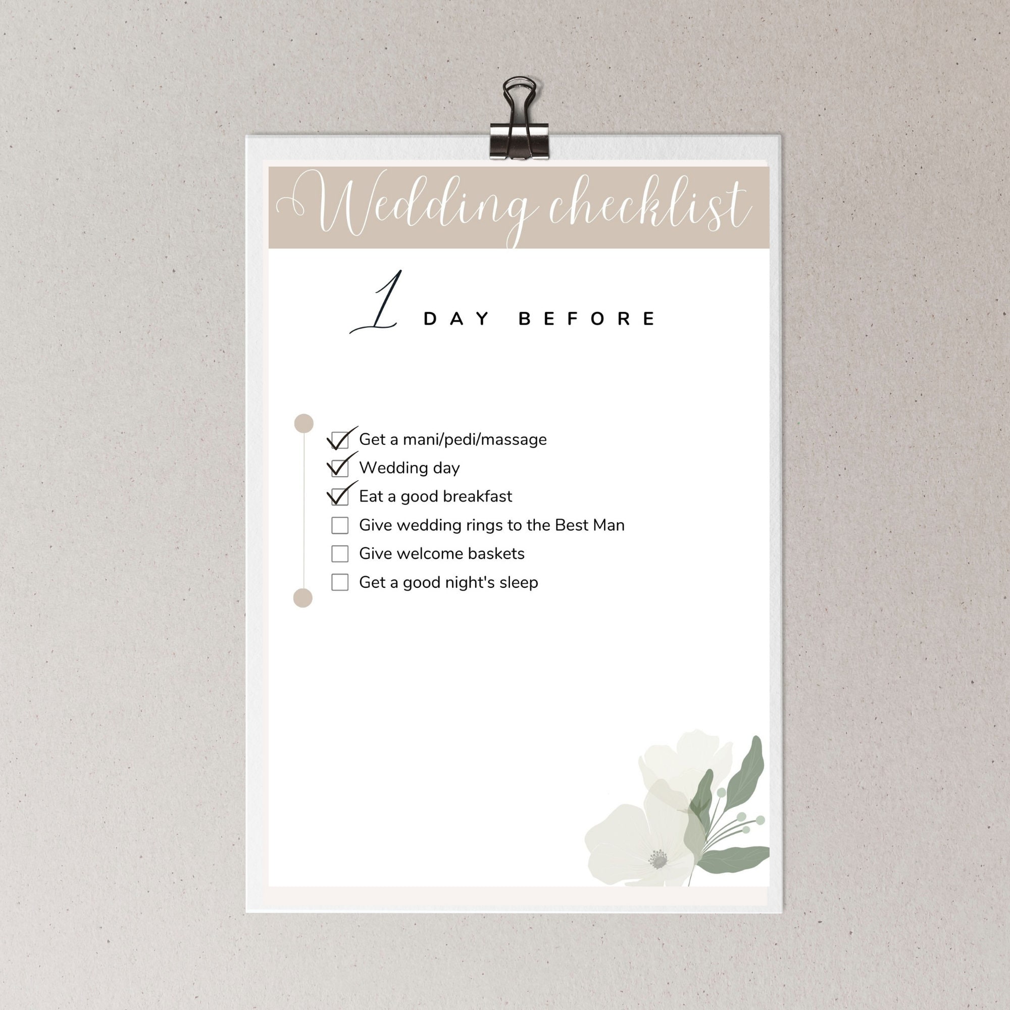 Printable Wedding Planning Checklist | Wedding Checklist | Customizable ...