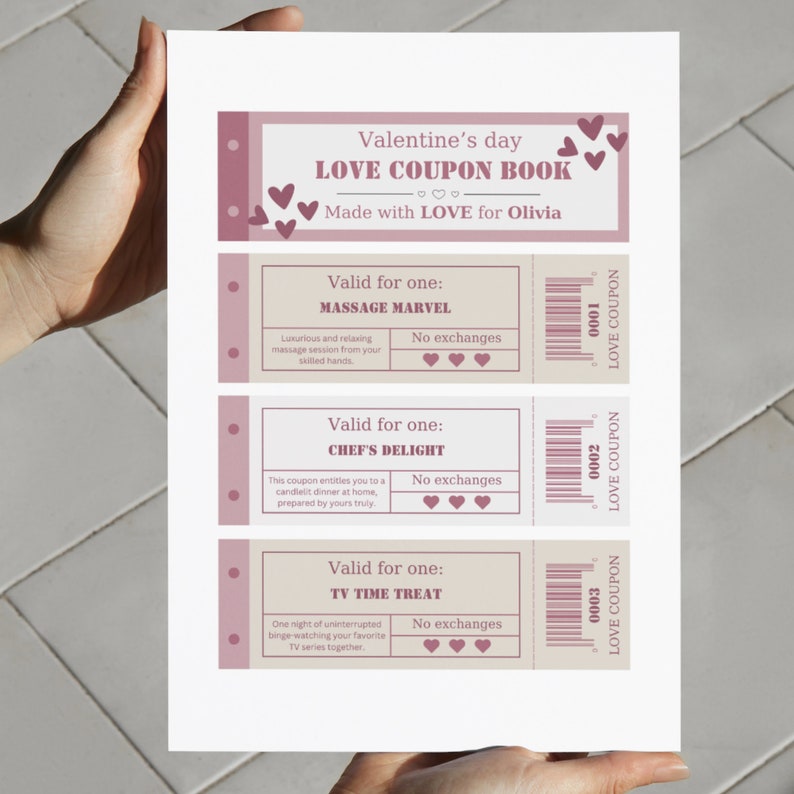 Printable Valentine's Day Love Coupons | Valentine's Day Coupon Book ...