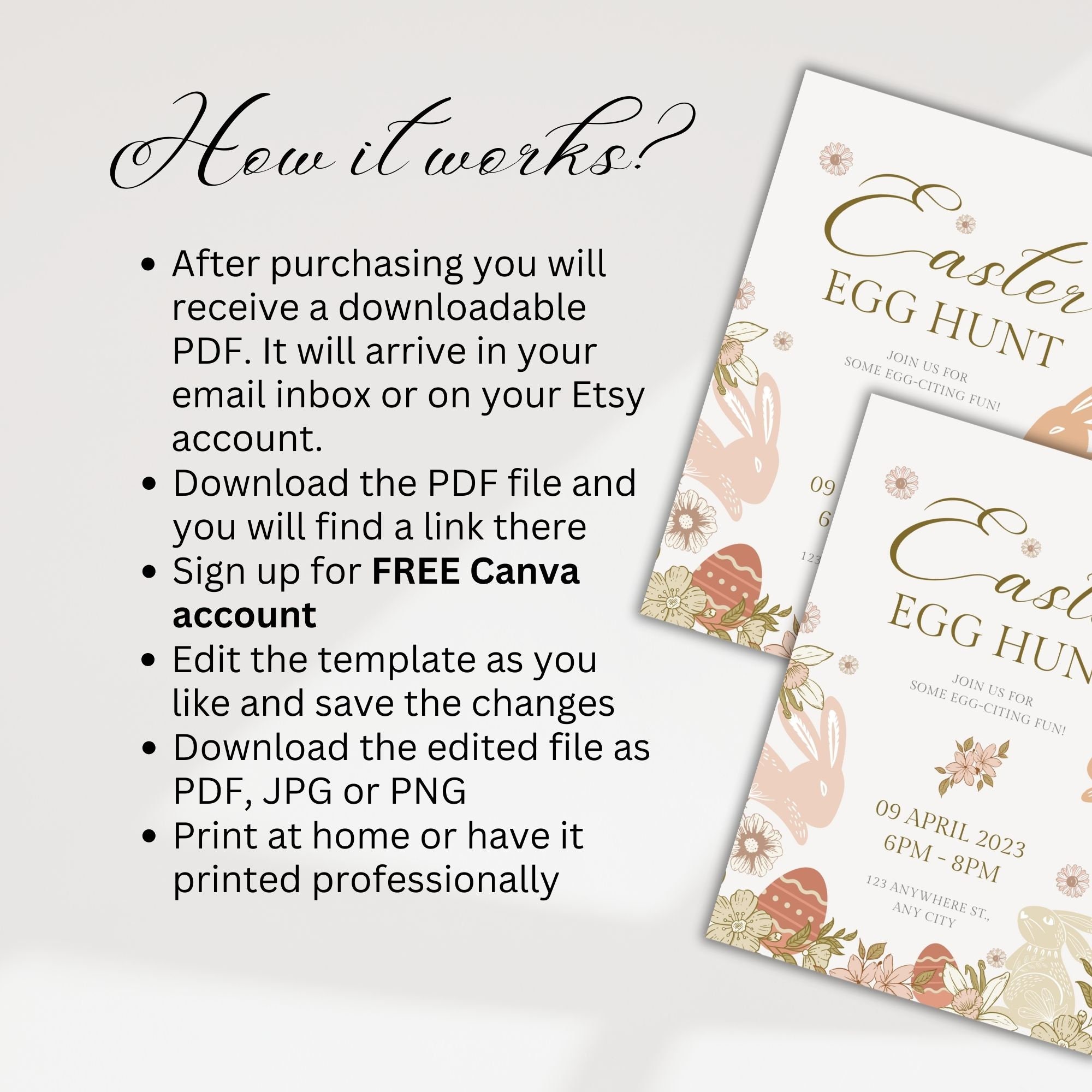 Editable Easter Egg Hunt Flyer Template, Easter Egg Hunt Invitation ...