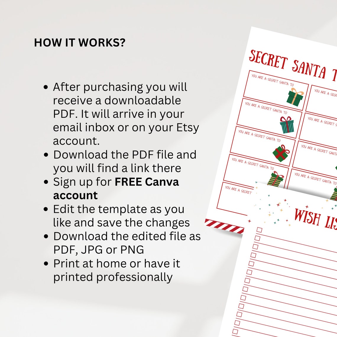 Secret Santa Questionnaire Bundle: Organize a Jolly Work Gift Exchange ...