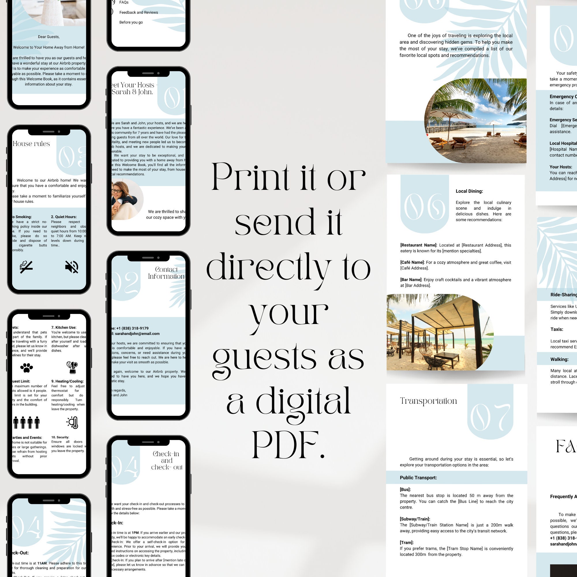 Beach Airbnb Welcome Book Template - Elevate Your Guests' Experience ...