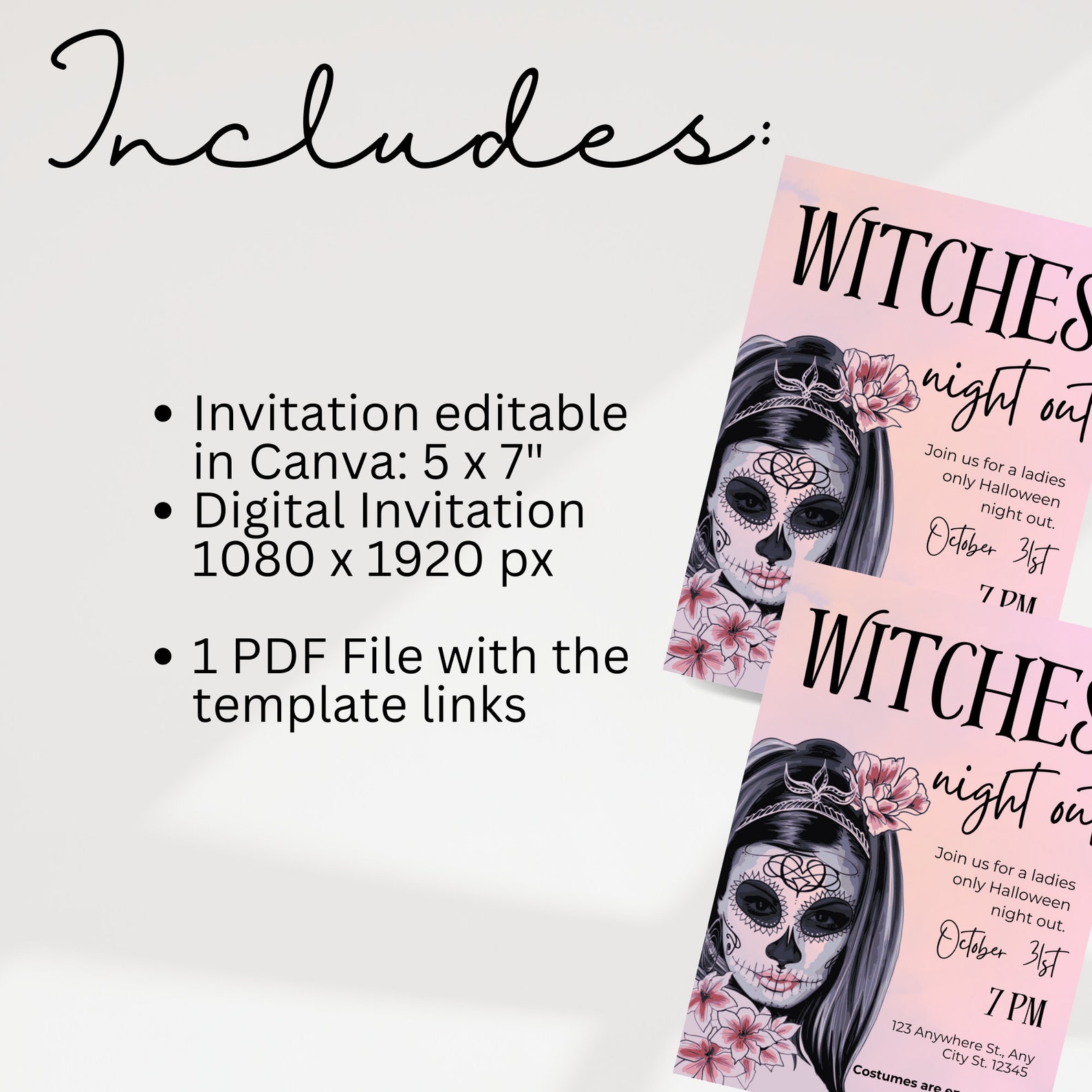 Editable Witches Night Out Invite: Your Ticket to a Night of Magic ...