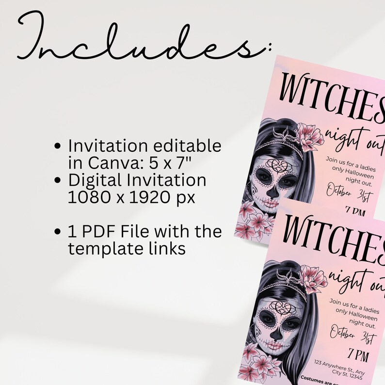 Editable Witches Night Out Invite: Your Ticket to a Night of Magic ...