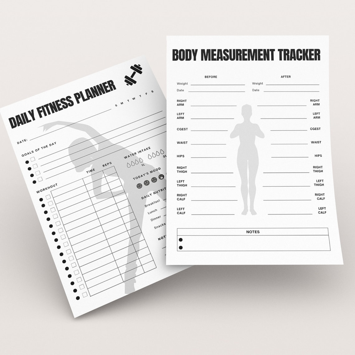 Complete Fitness Planner Bundle for Women and Men Printable Fitness ...