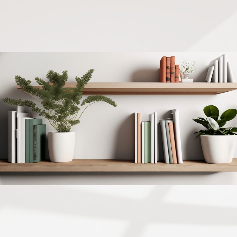 Minimal Bookshelf Zoom Background | Home Office Zoom Background ...
