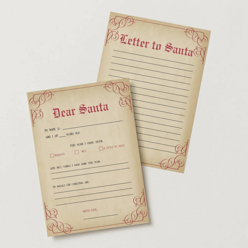 Printable Letter to Santa Template | Christmas Letter Template ...