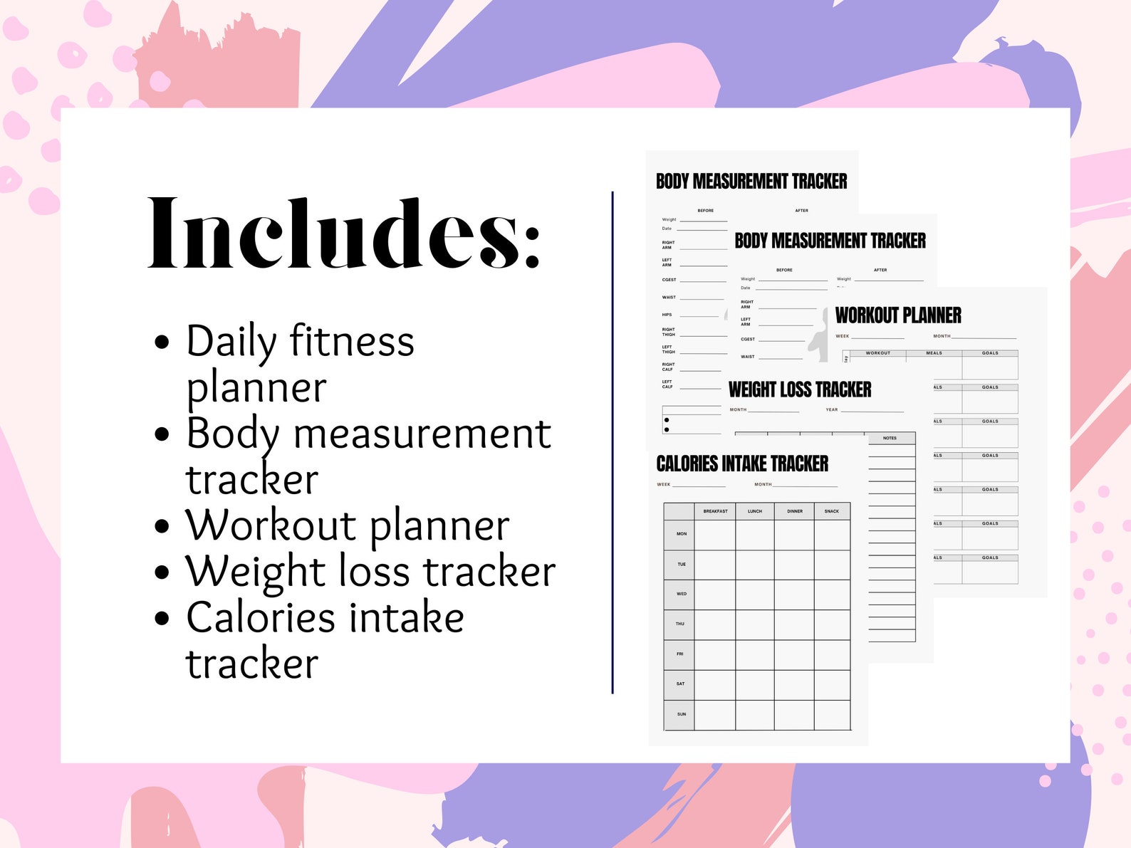 Complete Fitness Planner Bundle for Women and Men A4 - Etsy