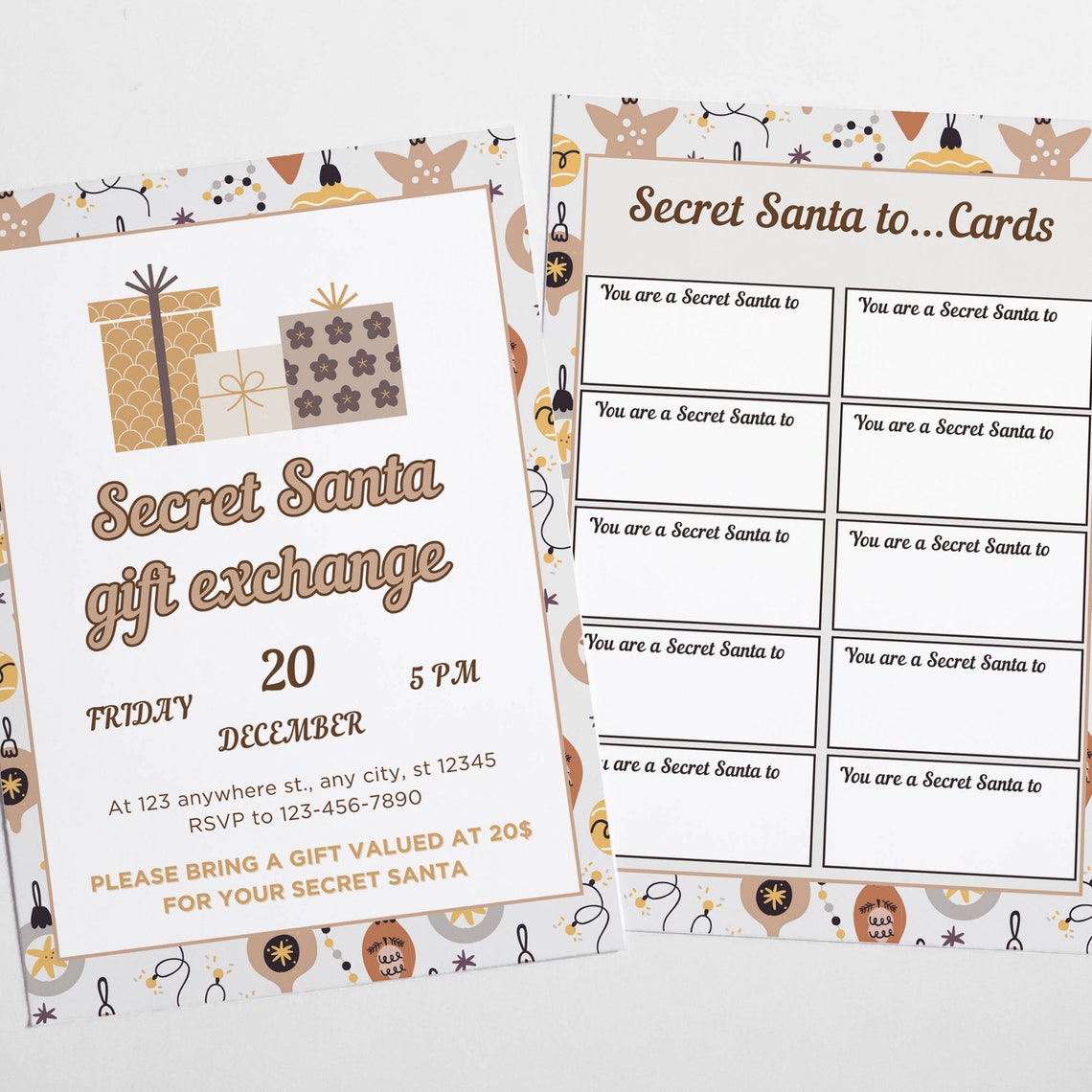 Work Secret Santa Bundle Office Secret Santa Complete Questionnaire ...