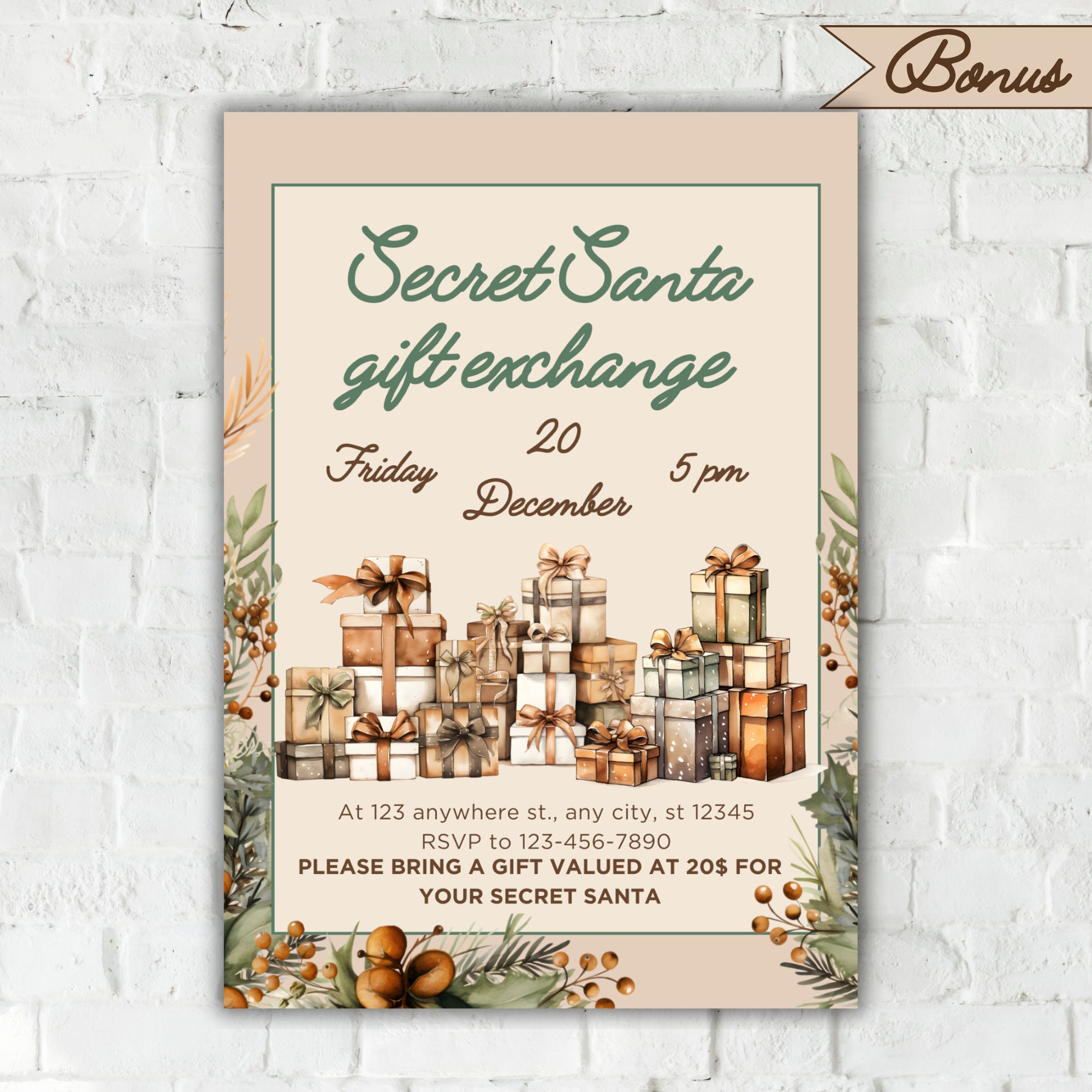 Editable Secret Santa Questionnaire Bundle | Office Gift Exchange ...
