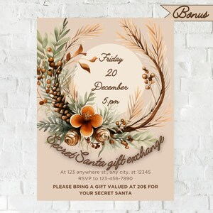 Editable Secret Santa Questionnaire Bundle | Office Gift Exchange ...