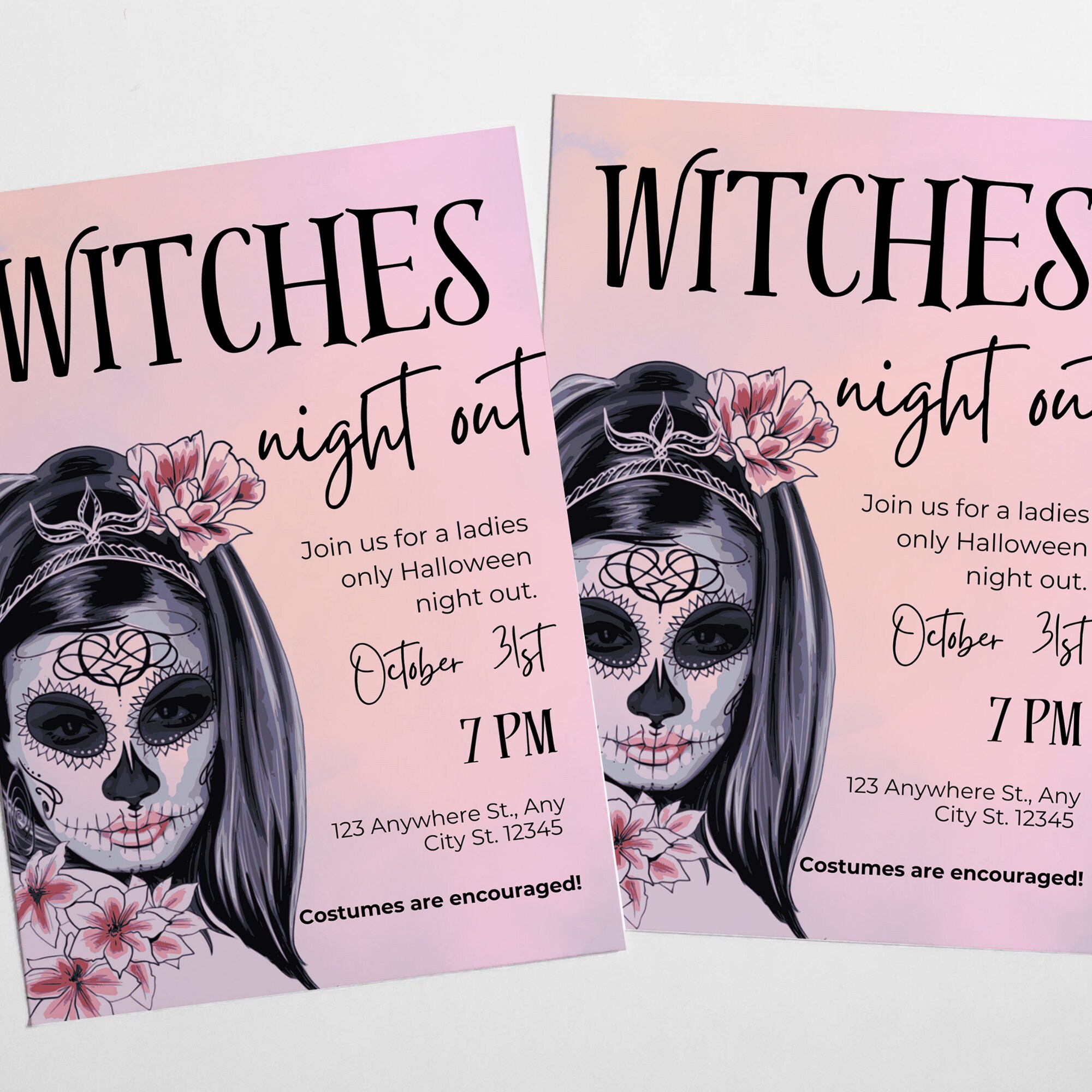 Editable Witches Night Out Invite: Your Ticket to a Night of Magic ...