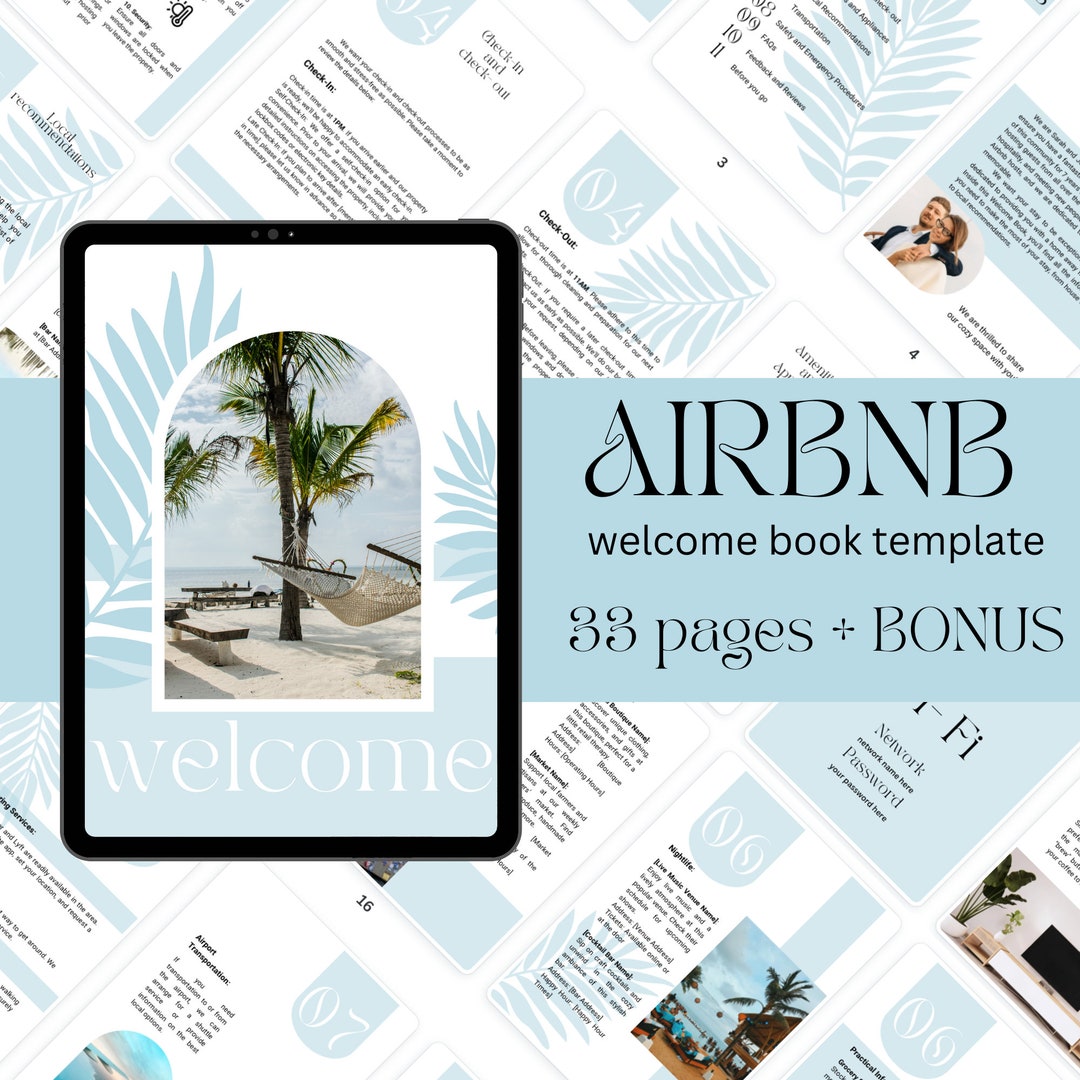 Beach Airbnb Welcome Book Template - Elevate Your Guests' Experience ...