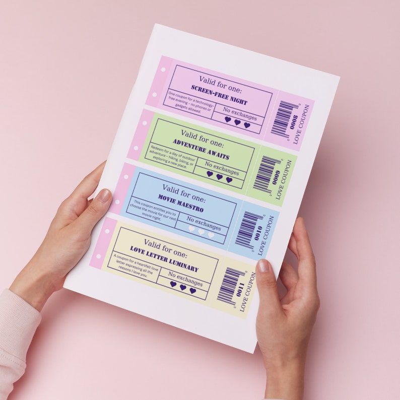 Pastel Love Coupons Book | Valentine's Day Love Coupons | Printable ...