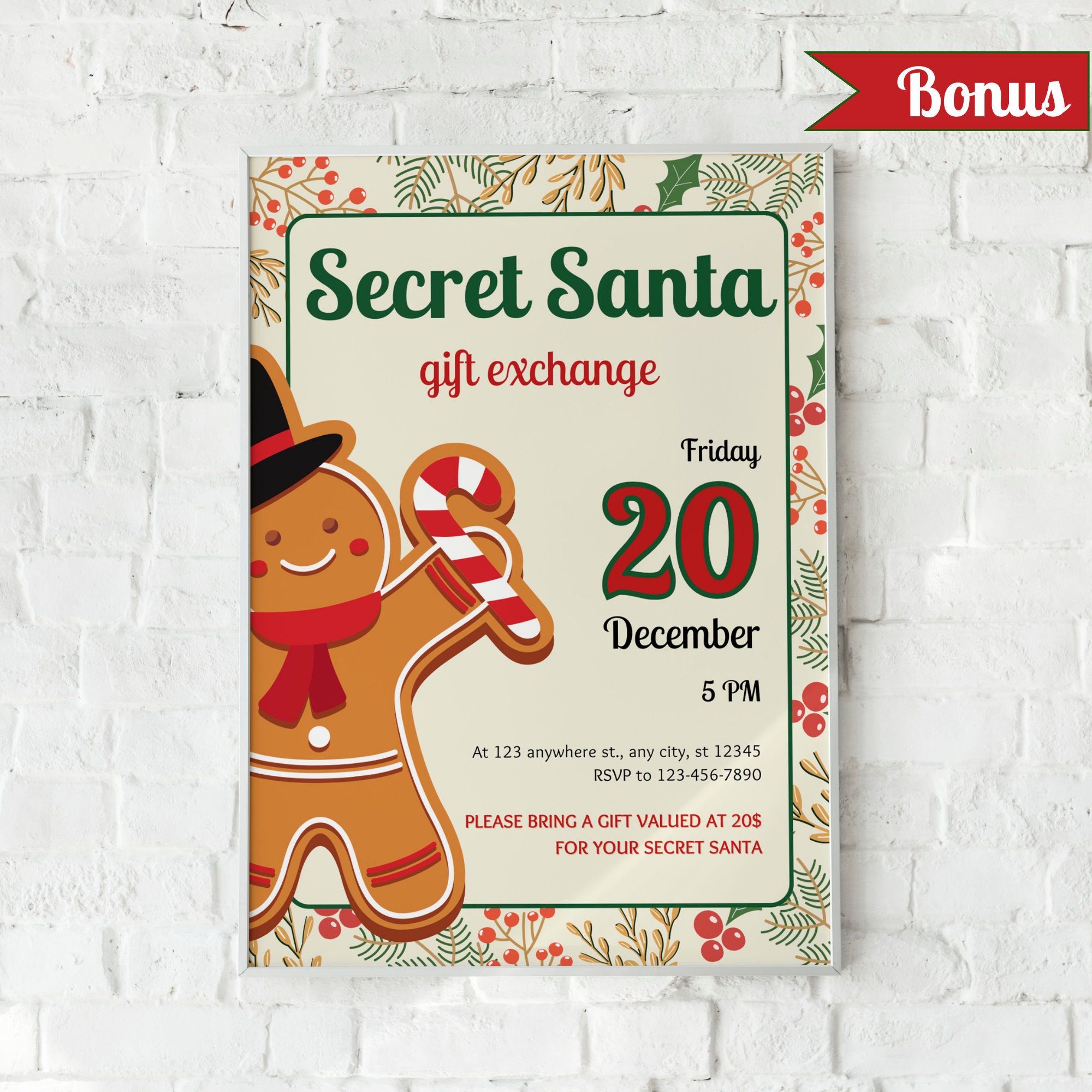 Editable Secret Santa Questionnaire Template Office Gift Exchange ...