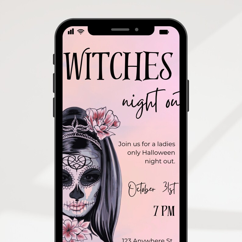 Editable Witches Night Out Invite: Your Ticket to a Night of Magic ...