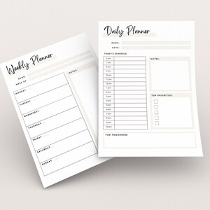 Printable Planner Templates Bundle | 5 Designs | Digital PDF Files ...