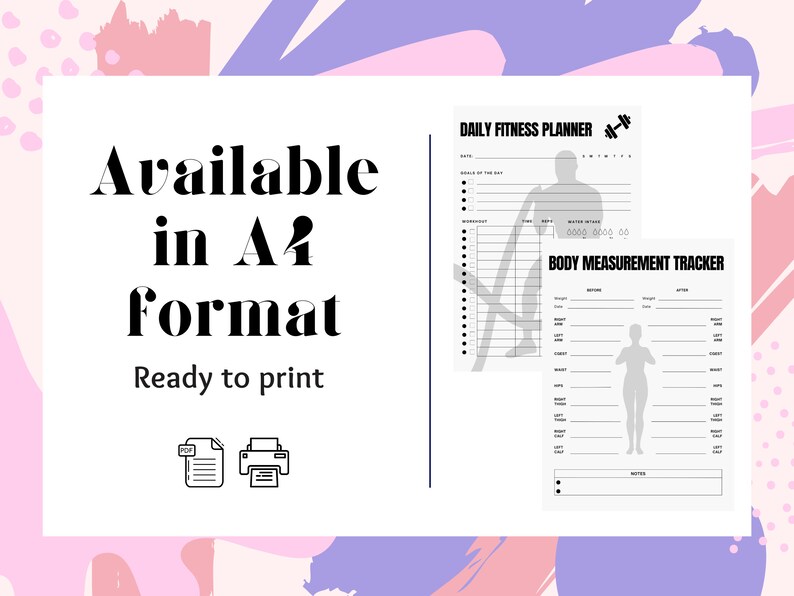 Complete Fitness Planner Bundle for Women and Men A4 - Etsy