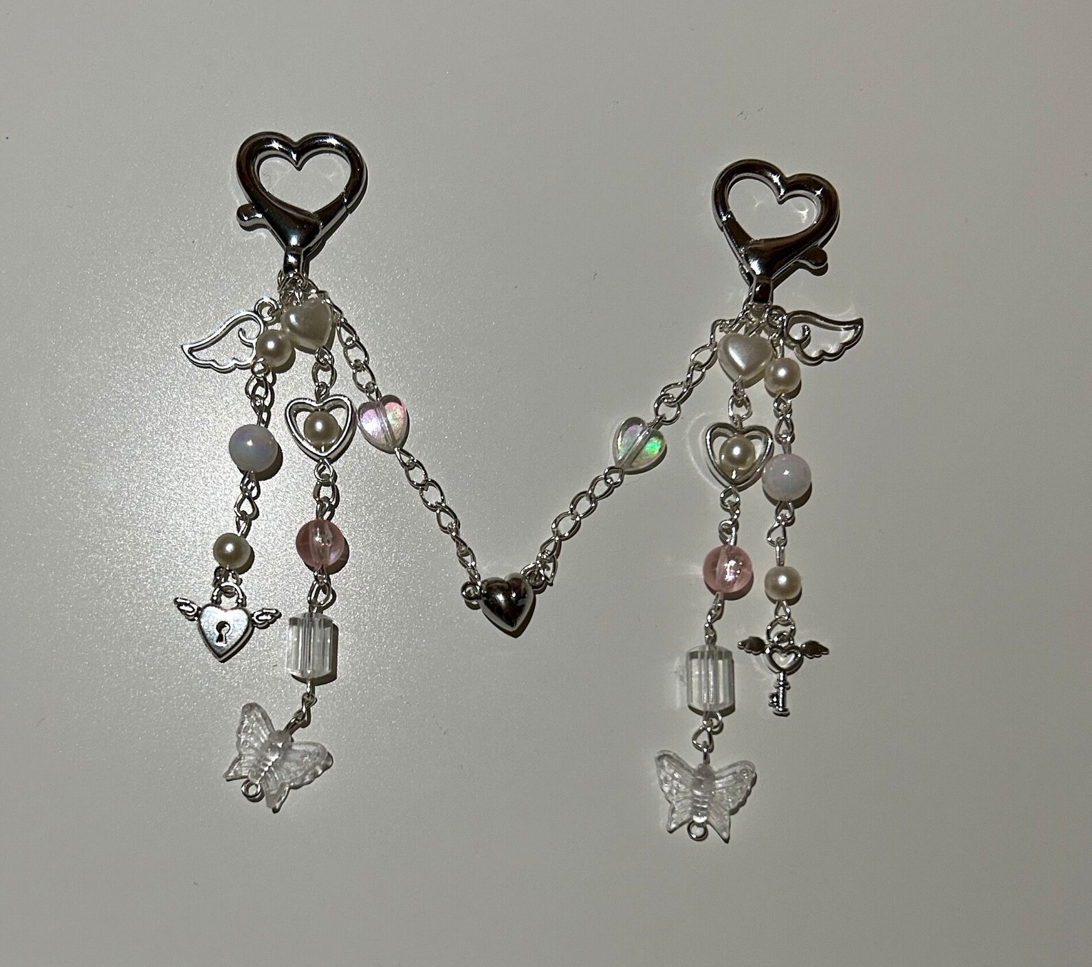 Matching Keychains Aesthetic Heart Butterfly Y2k Kpop Accessory ...