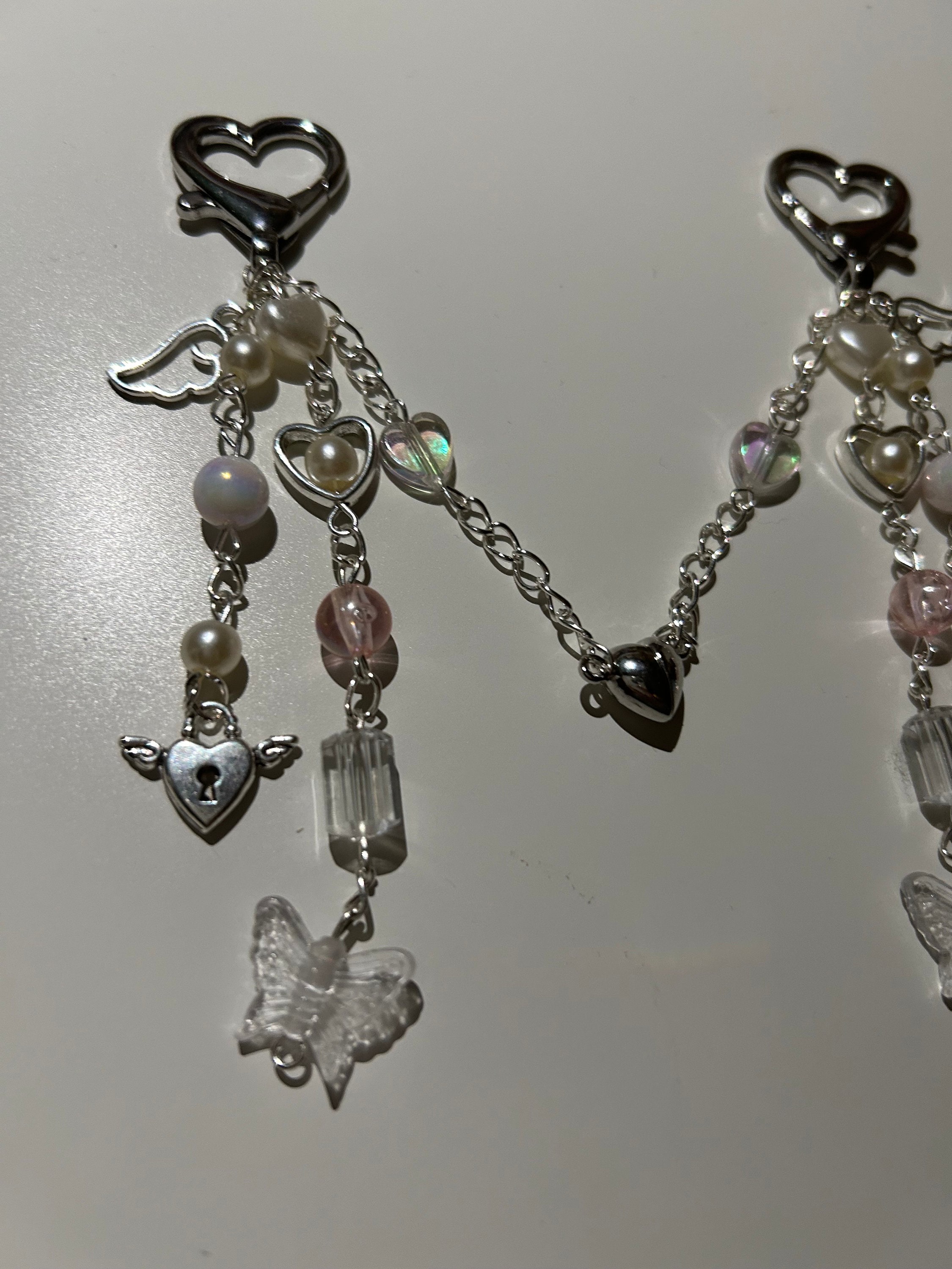 Matching Keychains Aesthetic Heart Butterfly Y2k Kpop Accessory ...