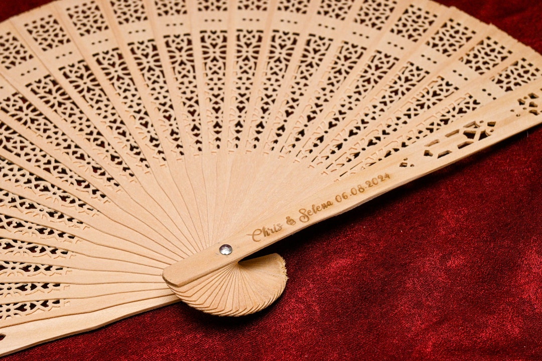 50 PCS Wedding Fans Summer Unique Rustic Wedding Favors Personalized ...