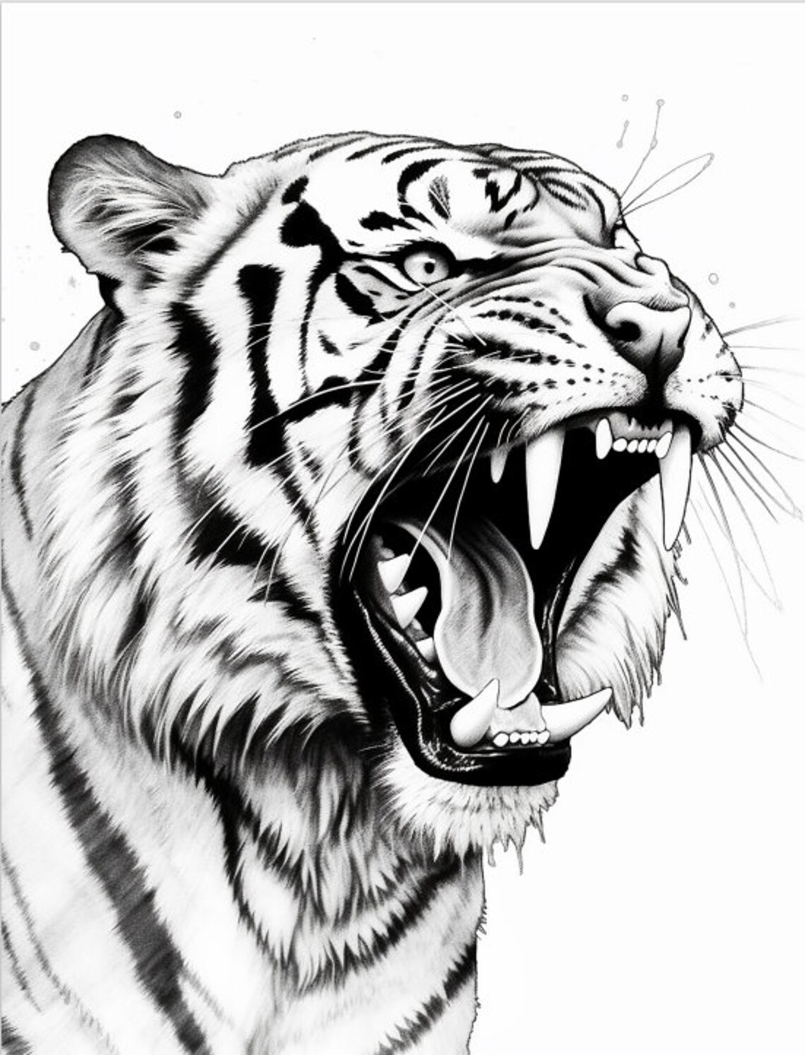 Majestic Photogenic Realistic Tigers in the Jungle Drawing Coloring ...