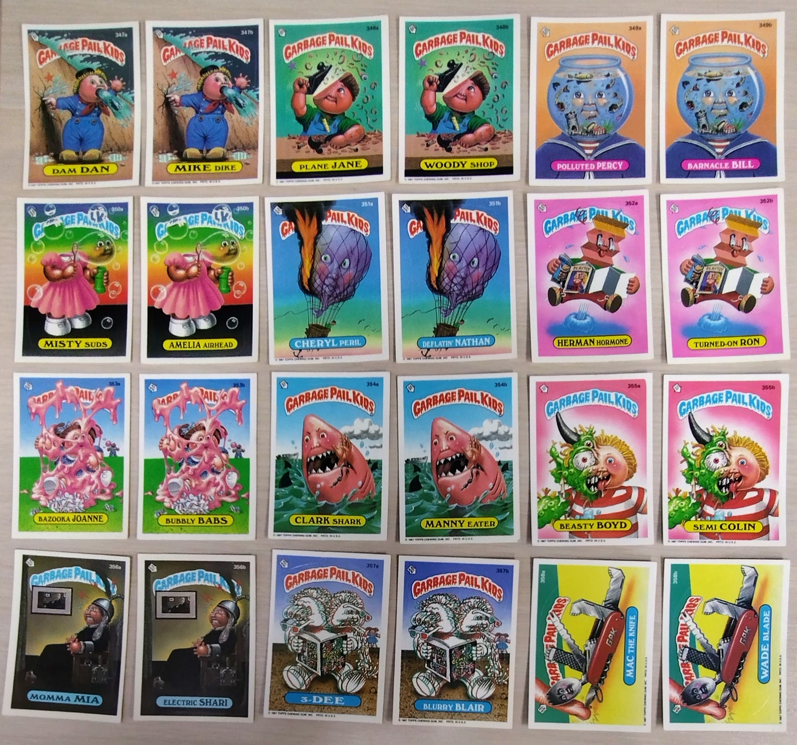 Garbage Pail Kids Card GPK 1987 Original Series 9 OS9 Complete Series ...