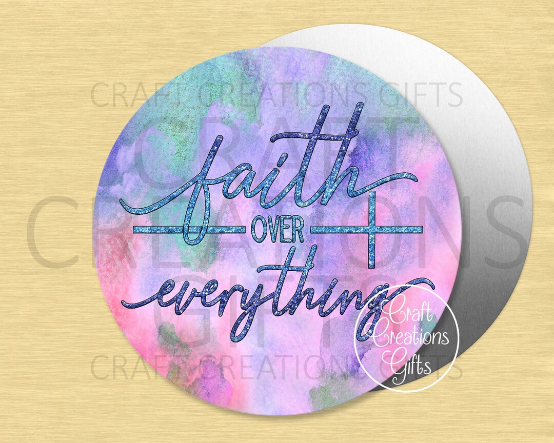 ROUND SIGN Faith Over Everything Crafts Wreaths - Etsy