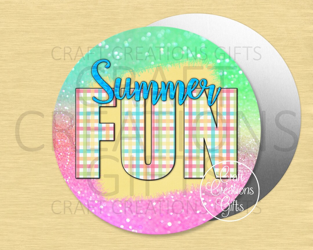 ROUND SIGN Summer Fun Crafts Miniatures Wreaths - Etsy