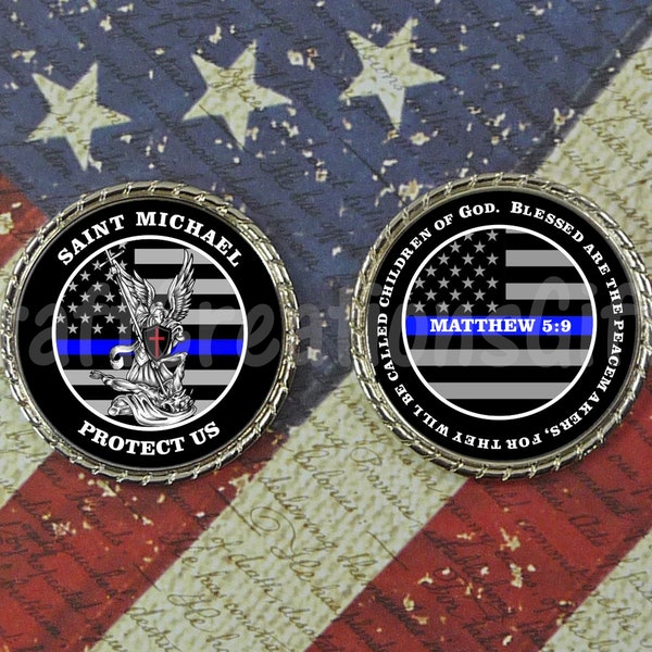 St Michael Police Coin - Etsy