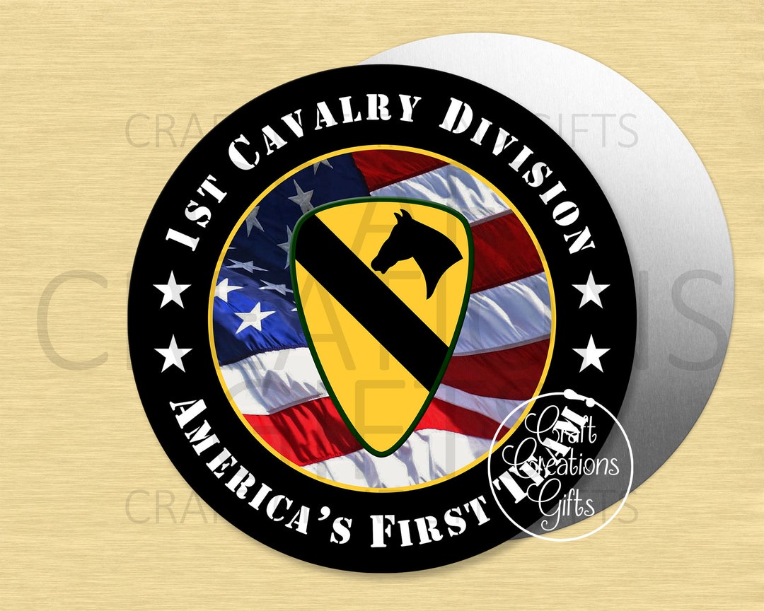 ROUND SIGN 1st Cavalry Division Military Army Americas First Team ...