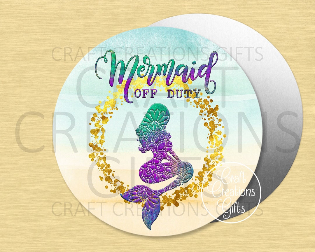 ROUND SIGN Mermaid off Duty Crafts Wreaths - Etsy