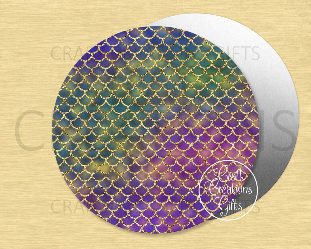 ROUND SIGN Mermaid Scales Flower Crafts Miniatures Wreaths - Etsy