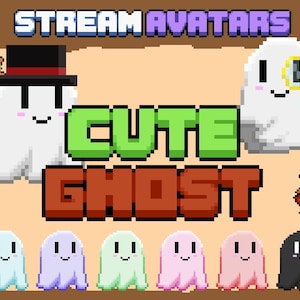 Cute Ghost Stream Avatar With Colors & Gear - Etsy