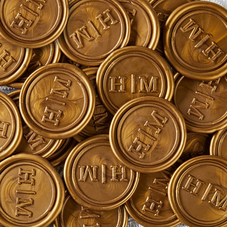 Custom Wax Seal Stickers, Wedding Invitation, Wax Seals With Adhesive ...