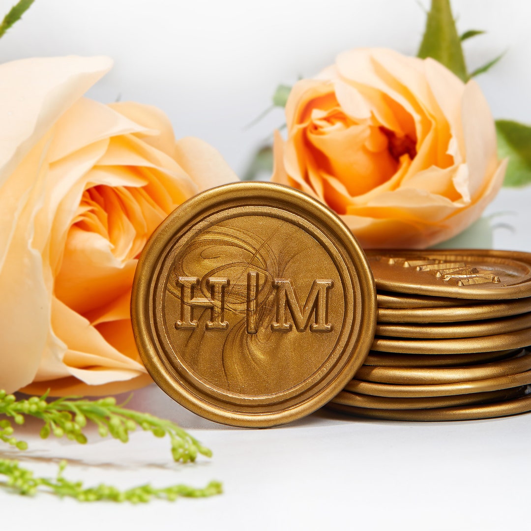 Custom Wax Seal Stickers, Wedding Invitation, Wax Seals With Adhesive ...