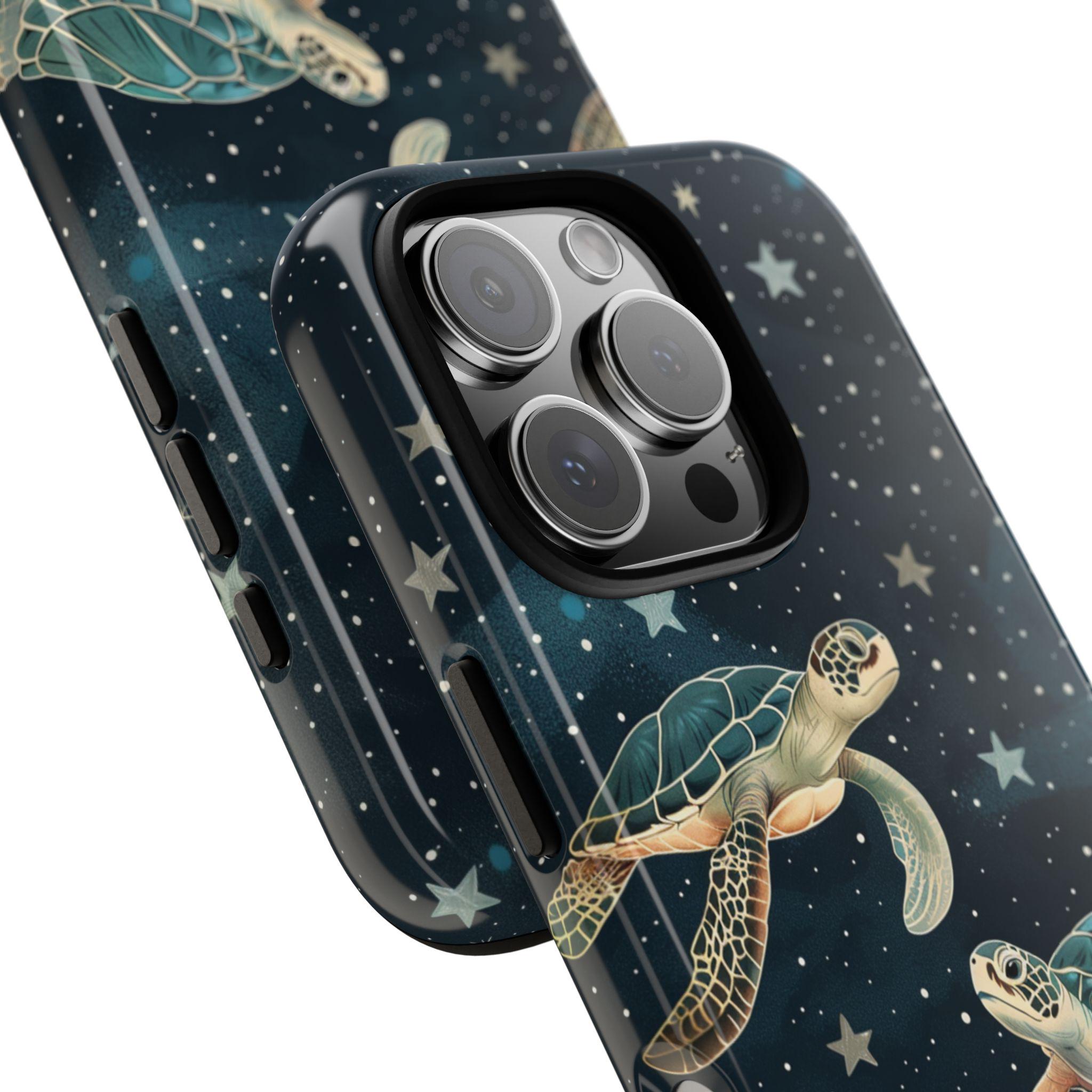 Sea Turtles Starry Night Phone Case - Marine Life and Space Theme ...