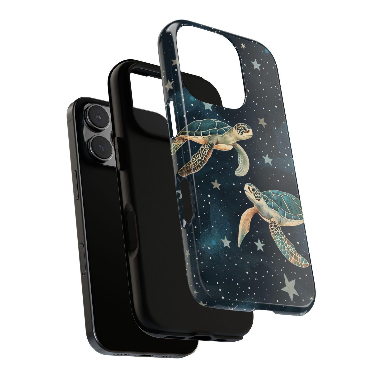 Sea Turtles Starry Night Phone Case - Marine Life and Space Theme ...
