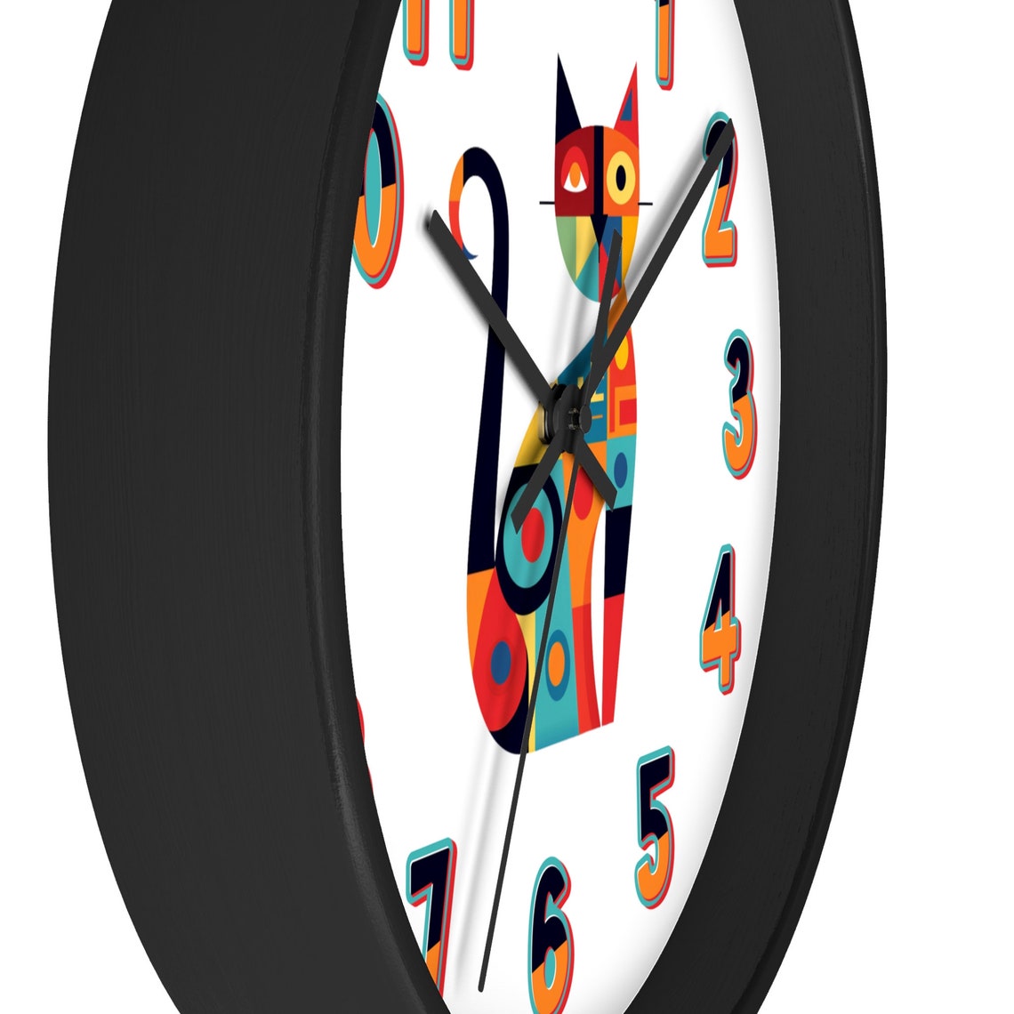 Retro Cat Clock, Cat Lover Gift, Funny Cat Clock, Cat Clock Gift ...